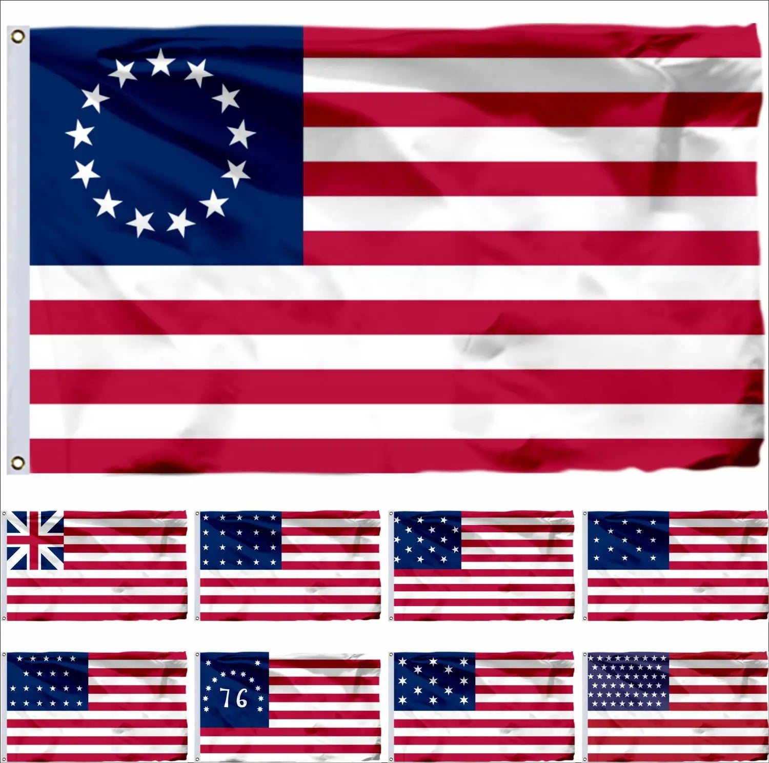 Historic U.S. Flags Including 13-Star Hopkinson Flag – Bags of Flags